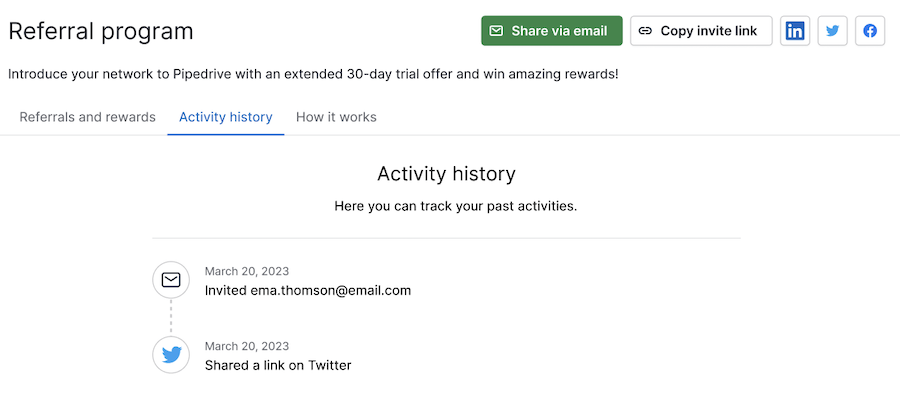 Pipedrive's referral program - Knowledge Base | Pipedrive